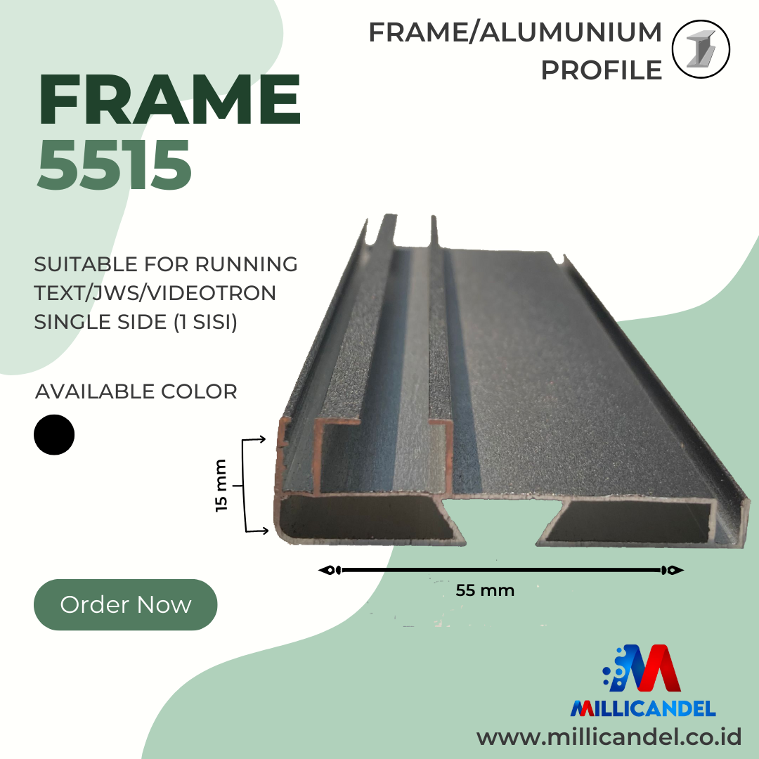 FRAME RUNNING TEXT ALLUMUNIUM TYPE 5515 - MILLICANDEL