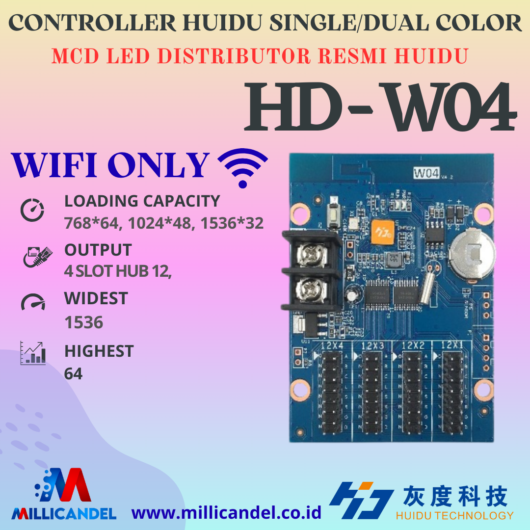 KONTROLER SINGLE COLOR HD W04 HUIDU - MILLICANDEL